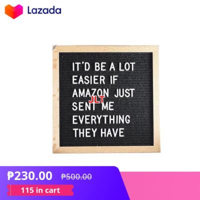 LJE 25cmX25cm Wooden Velvet Letter Board