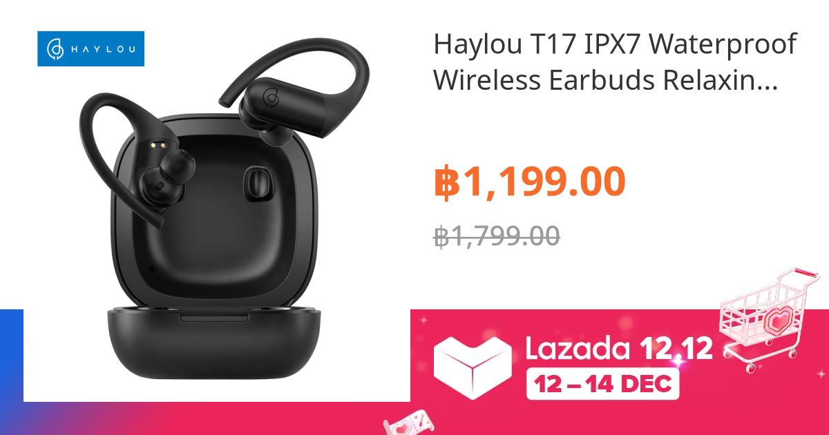 Haylou T17 IPX7 Waterproof Wireless Earbuds Relaxing Running Bluetooth ...