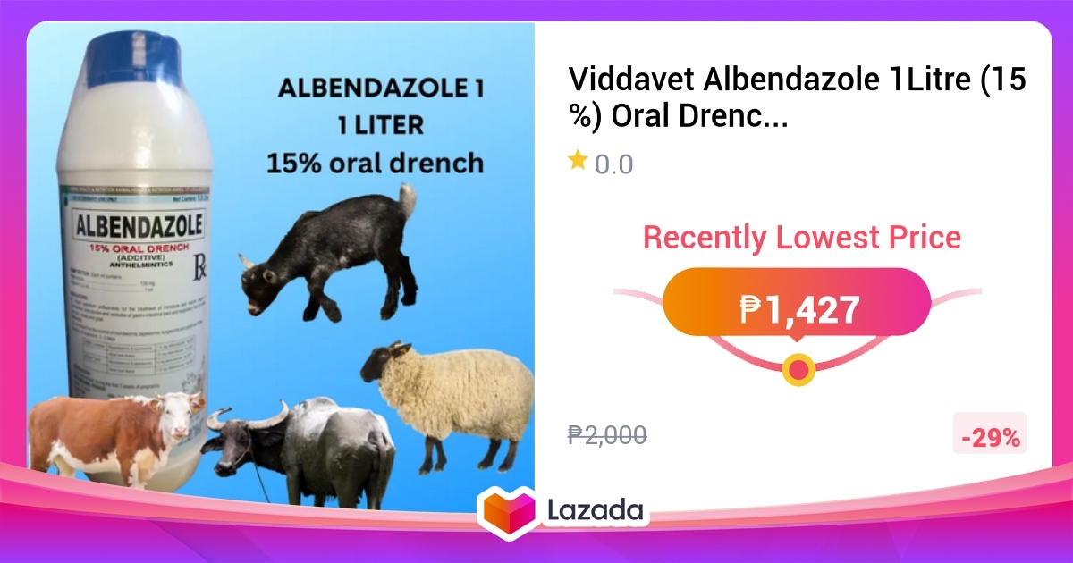 Viddavet Albendazole 1Litre (15 %) Oral Drench (DEWORMER)