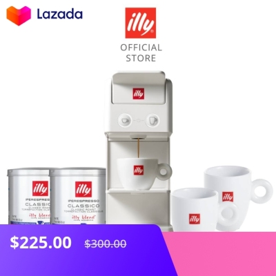 Americano Bundle: illy Y3.3 iperEspresso Coffee Machine (Red/White/Black/Blue)