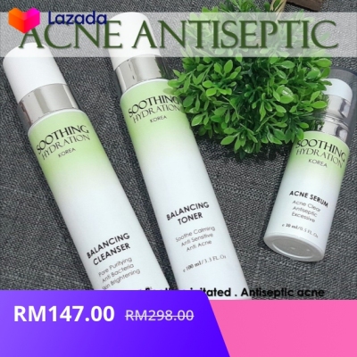 ACNE ANTISEPTIC SET (KOREA) - ANTI-ACNE (100ml Balancing Cleanser ...