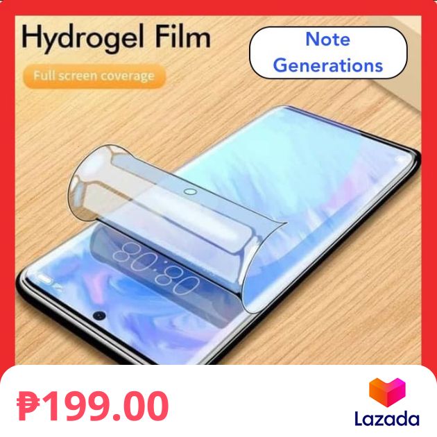 Hydrogel Front Screen Protector Samsung Note Generations Note 2 / Note 3 / Note 4 / Note 5 ...