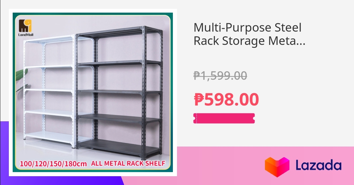 Multi-Purpose Steel Rack Storage Metal Shelf- Kitchen Shelves Rack ...