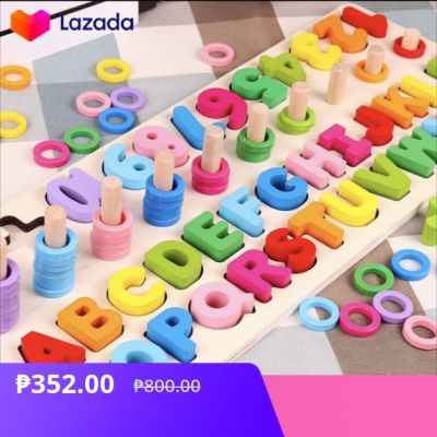 wooden Toy Luckyever Digital Letter Matching Board