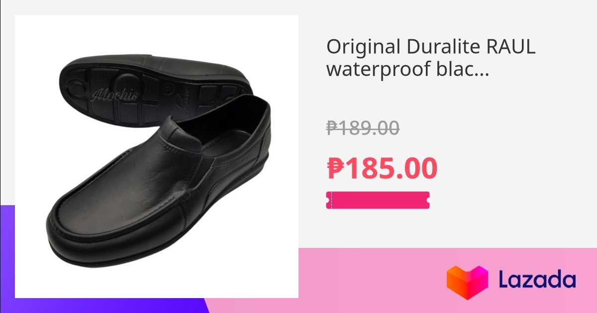 Original Duralite RAUL waterproof black duty splasher shoes for men's