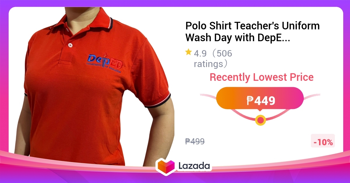 Polo Shirt Teacher's Uniform Wash Day with DepEd Embroidery