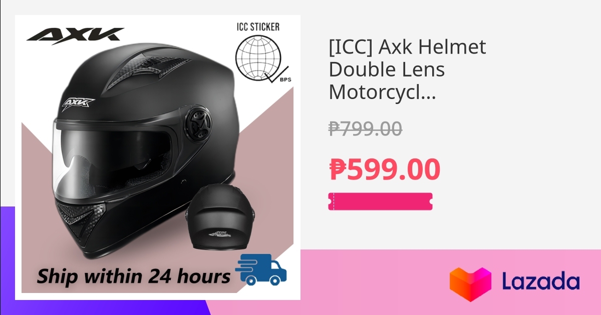 [ICC] Axk Helmet Double Lens Motorcycle Helmet Full Face Helmet With ...