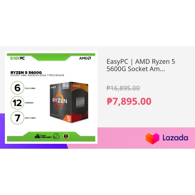 EasyPC | AMD Ryzen 5 5600G Socket Am4 3.9GHz with Radeon Vega 7 ...