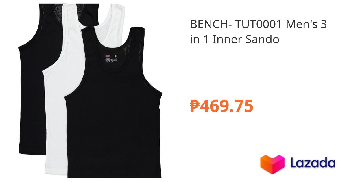 BENCH- TUT0001 Men's 3 in 1 Inner Sando