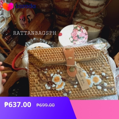 Authentic rattan bags from bali Indonesia handmade by local artisans trendy and fashionable bags ...