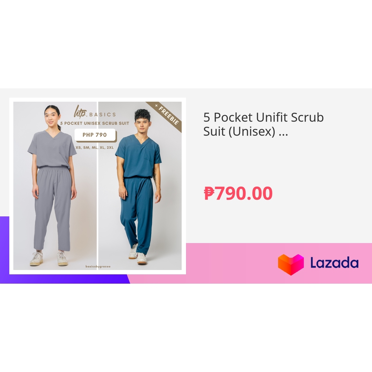 5 Pocket Unifit Scrub Suit (Unisex) | HTP Basics Scrub Suit