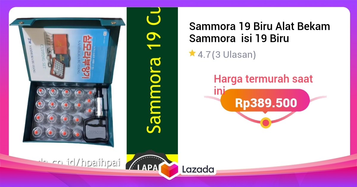 Sammora 19 Biru Alat Bekam Sammora isi 19 Biru