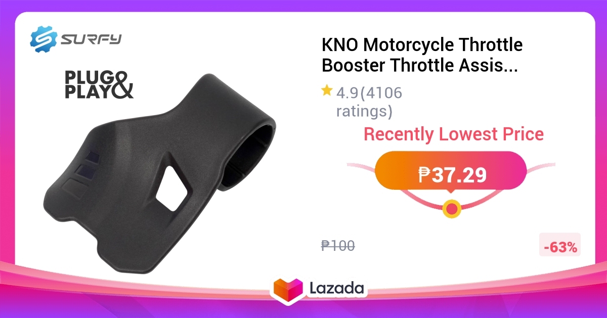 KNO Motorcycle Throttle Booster Throttle Assist Right Side Handle Grip ...