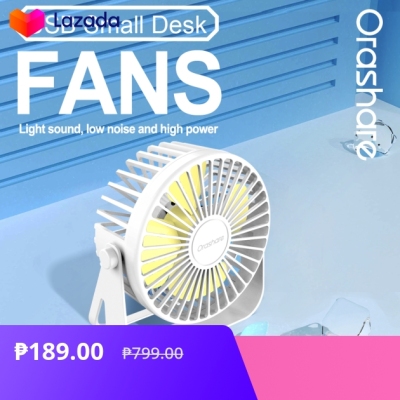 Orashare OF01 3 Inches USB Desk Fan, 360° Rotation Cooling 3 Speeds Fan ...