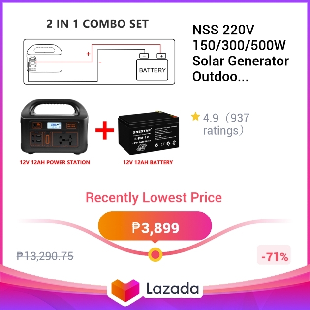 NSS 220V 150/300/500W Solar Generator Outdoor Power Station Portable ...