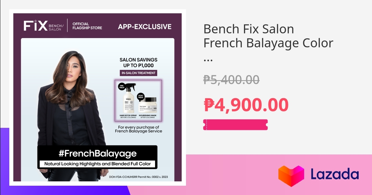 Bench Fix Salon French Balayage Color & Hair Treatment Salon e-Voucher