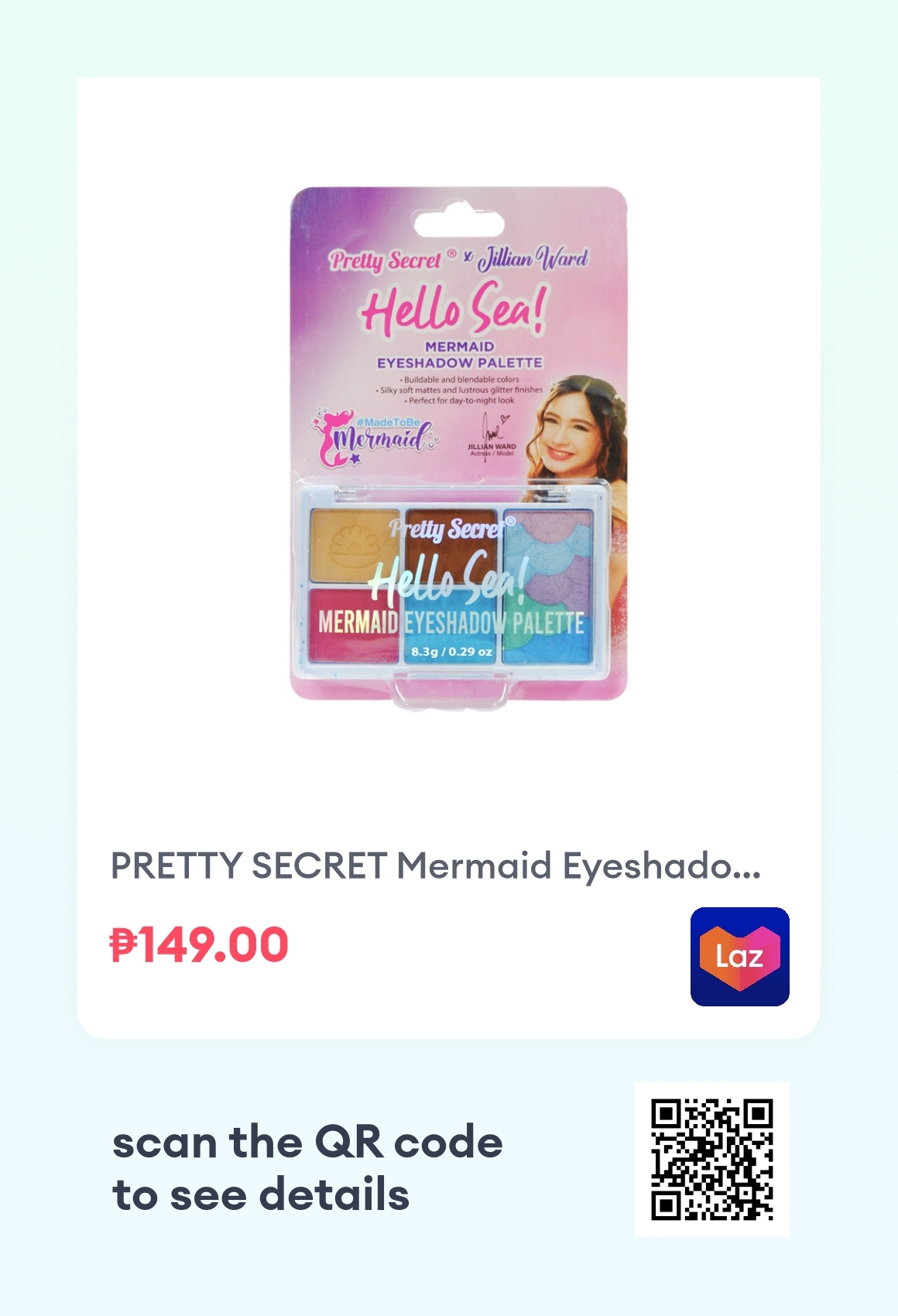 PRETTY SECRET Mermaid Eyeshadow Palette 8.3g