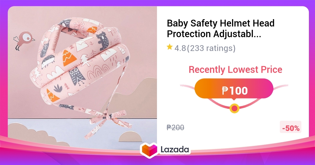 Baby Safety Helmet Head Protection Adjustable Headgear Toddler Anti ...