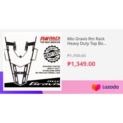 Mio Gravis Rm Rack Heavy Duty Top Box Bracket