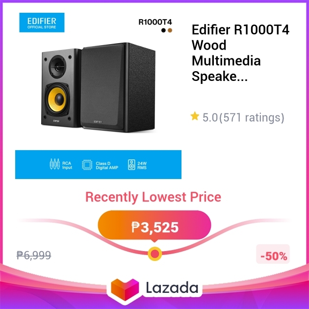 Edifier R1000T4 Wood Multimedia Speaker Uncompromising Sound Home ...