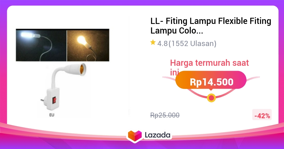 LL- Fiting Lampu Flexible Fiting Lampu Colok Lampu tidur Lampu fitting ...