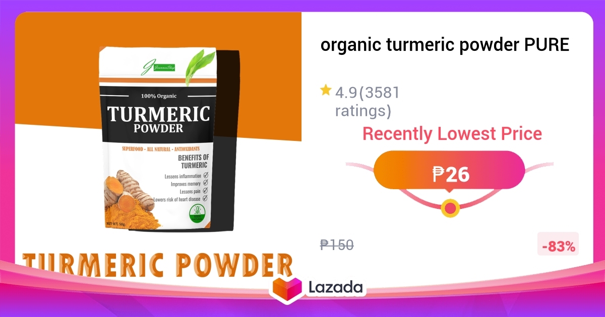 organic turmeric powder PURE