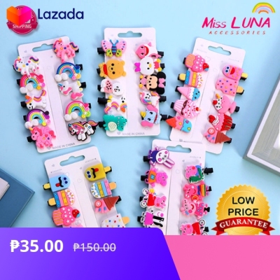 MSLuna.Girls korean 10PCS/Set Princess Side Clips kids hair pin Cute ...
