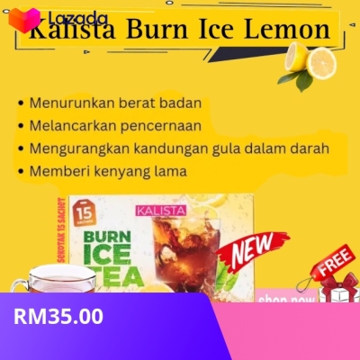 KALISTA BURN ICE TEA LEMON DETOX KEMPES PERUT & TURUN BERAT