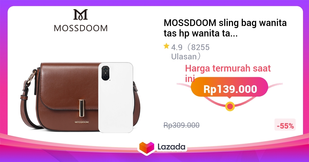 MOSSDOOM sling bag wanita tas hp wanita tas selempang shoulder bag