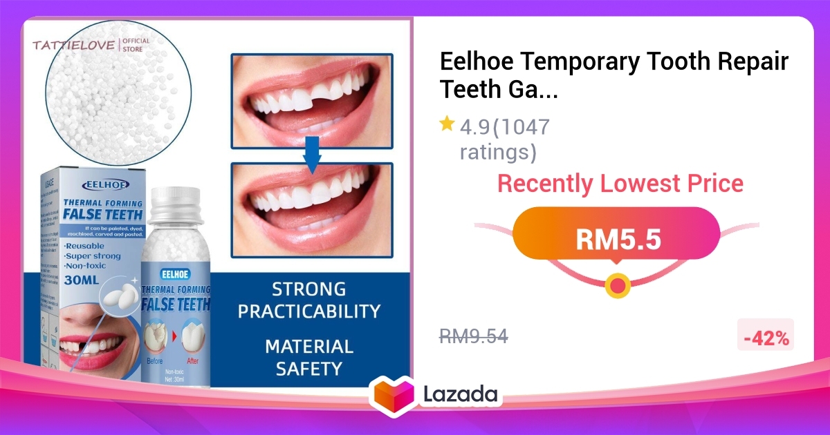 Eelhoe Temporary Tooth Repair Teeth Gap Falseteeth Solid Glue DIY Safe ...