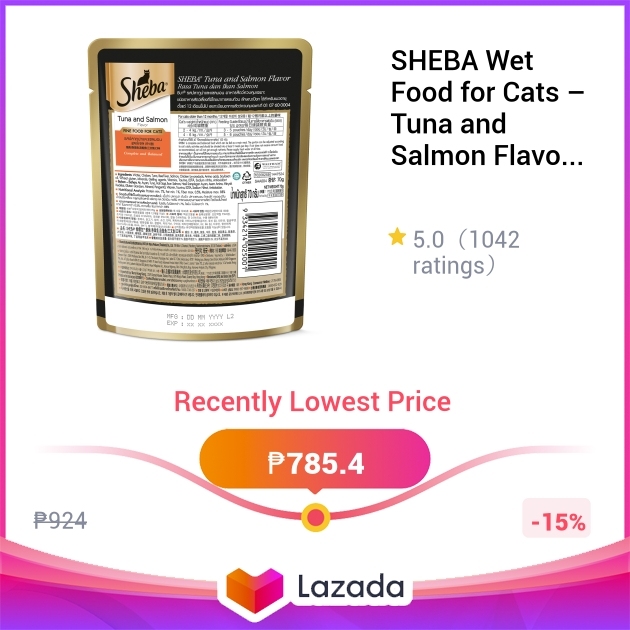 SHEBA Wet Food for Cats – Tuna and Salmon Flavor Cat Food Wet (24-Pack ...