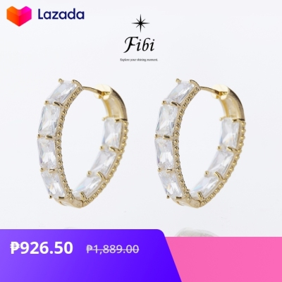Fibi.jewelry | Luxury Style 18k Gold Plated Hoop White Cubic Zircon ...