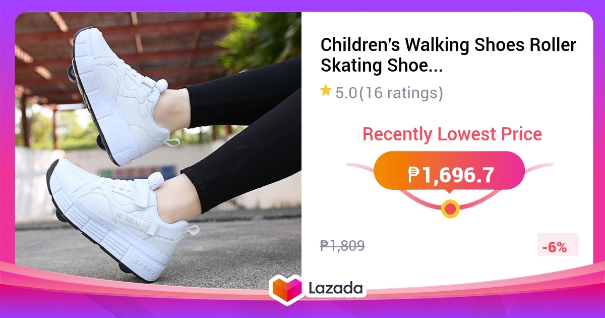 Children's Walking Shoes Roller Skating Shoes Adult Men's Deformation ...