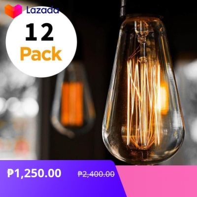 DINGDIAN LED 12 Packs 220V ST64 Edison LED Bulb Good Pack Vintage LED Filament Bulbs, 2W 4W 6W ...