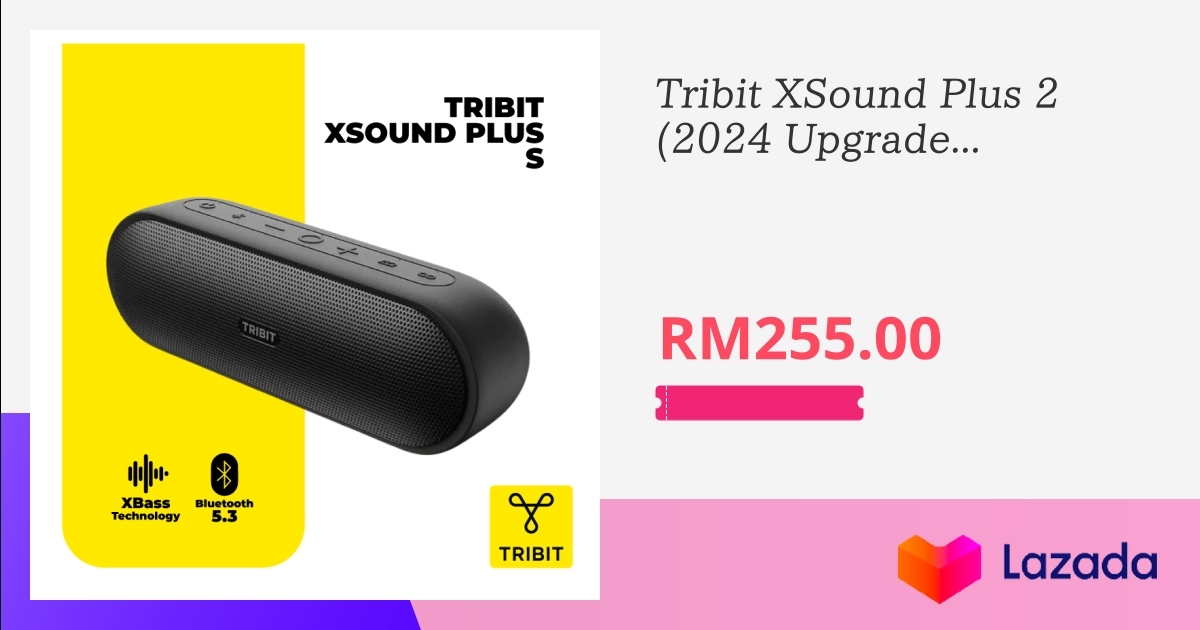 Tribit XSound Plus 2 (2024 Upgraded Ver) Wireless Speaker 30W with ...