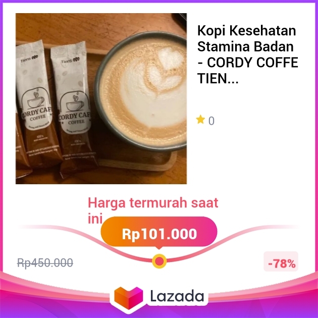 Kopi Kesehatan Stamina Badan - CORDY COFFE TIENS HERBAL Aman ( 1 box )
