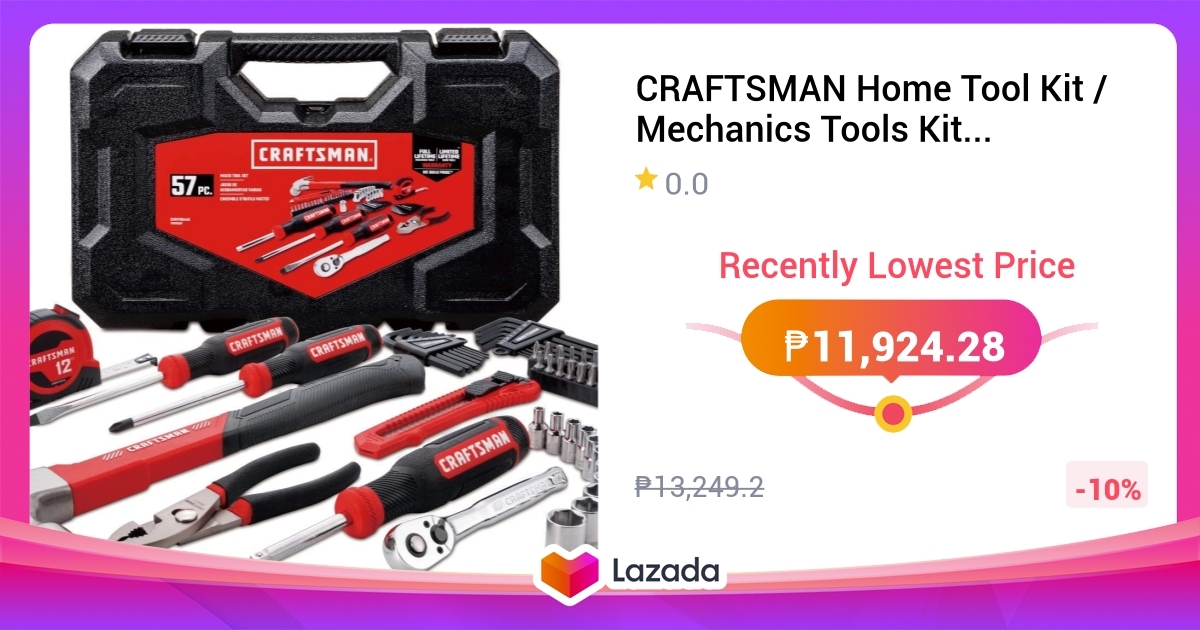 CRAFTSMAN Home Tool Kit / Mechanics Tools Kit, 57-Piece (CMMT99446)