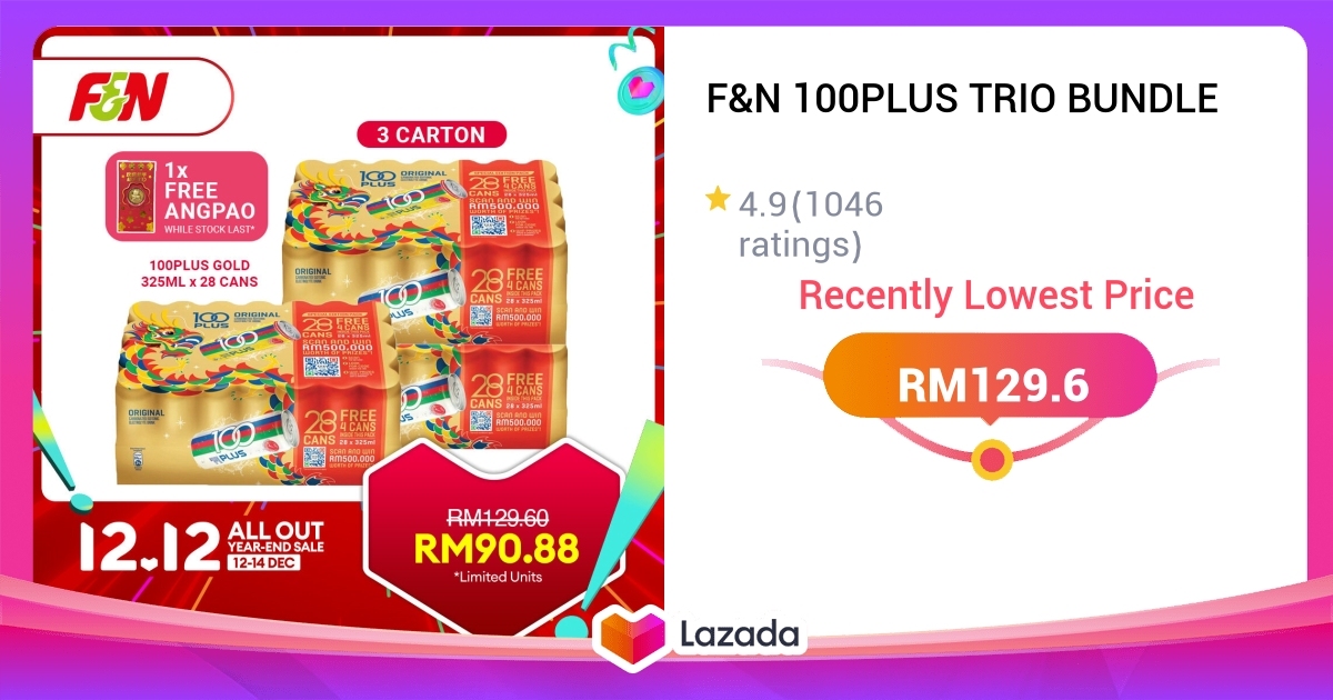 F&N 100PLUS TRIO BUNDLE