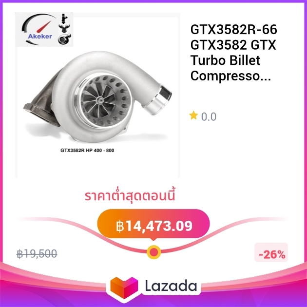 GTX3582R-66 GTX3582 GTX Turbo Billet Compressor Wheel Vband Selectable A/R T3 Dual Ceramic Ball ...