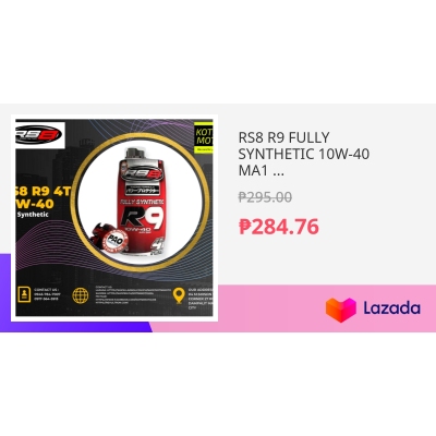 RS8 R9 FULLY SYNTHETIC 10W-40 MA1 1 LITER / 800ML