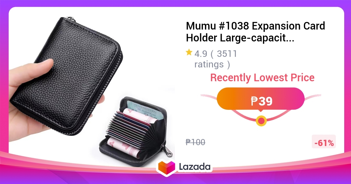 Mumu #1038 Expansion Card Holder Large-capacity Credit Card Case Anti-magnetic Card Holders