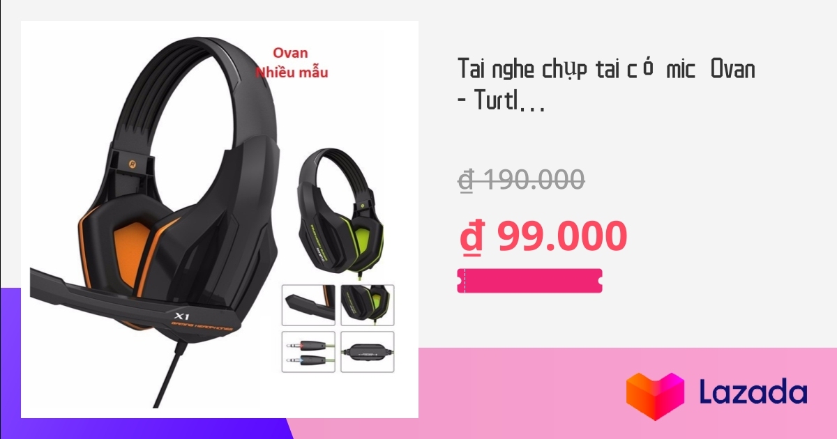 Tai nghe chụp tai có mic Ovan - Turtle Beach M3 gaming USA âm thanh cực ...