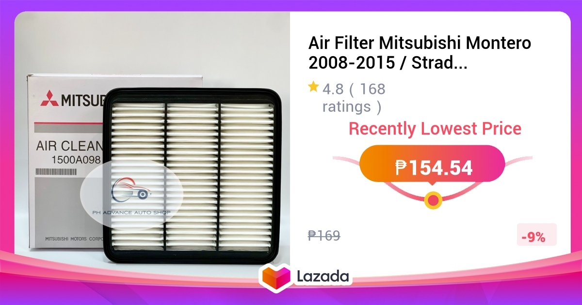 Air Filter Mitsubishi Montero 2008-2015 / Strada 2005-2014 1500A098 GEN2