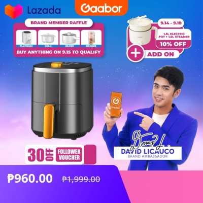 Gaabor Air Fryer 6L/5.5L/5L/4.5L/4L Multi-Function Oil Free Oven No ...