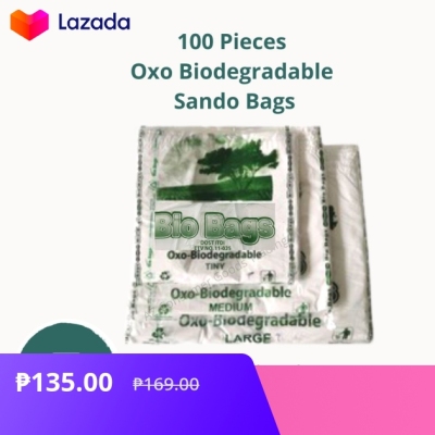 AZ Consumer Large Oxo Biodegradable Sando Bags | 100 Pieces