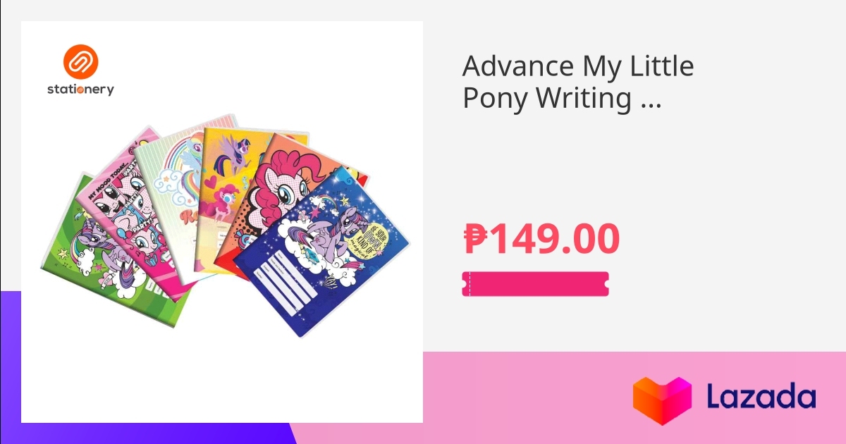 Advance My Little Pony Writing / Composition Notebook 80lvs 6 Pieces ...