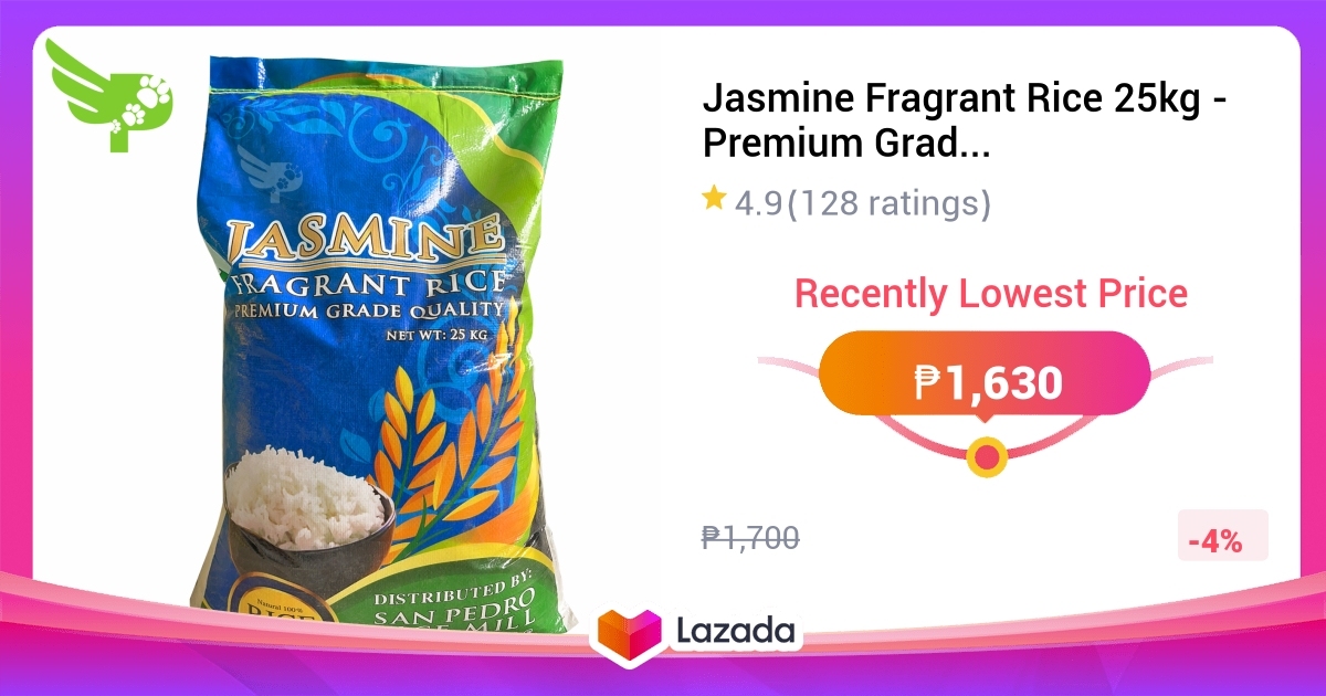 Jasmine Fragrant Rice 25kg - Premium Grade Quality - Bigas - Super ...