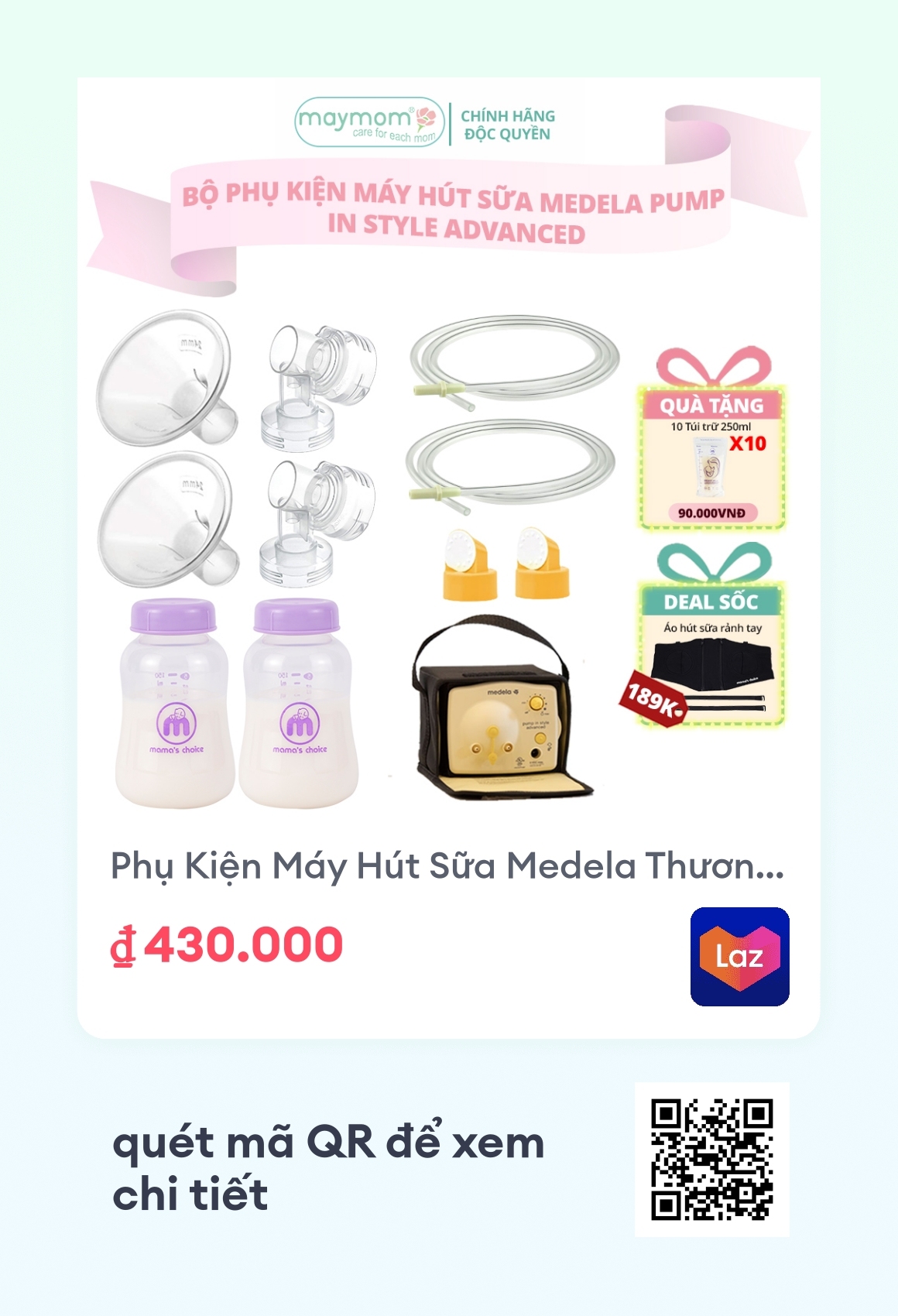 Phụ Kiện Máy Hút Sữa Medela Thương Hiệu Maymom, Tương Thích Máy Pump In Style, Nhiều Lựa Chọn ...