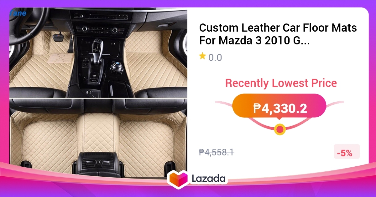 Custom Leather Car Floor Mats For Mazda 3 2010 GH CX-5 CX5 2015 3 BK ...