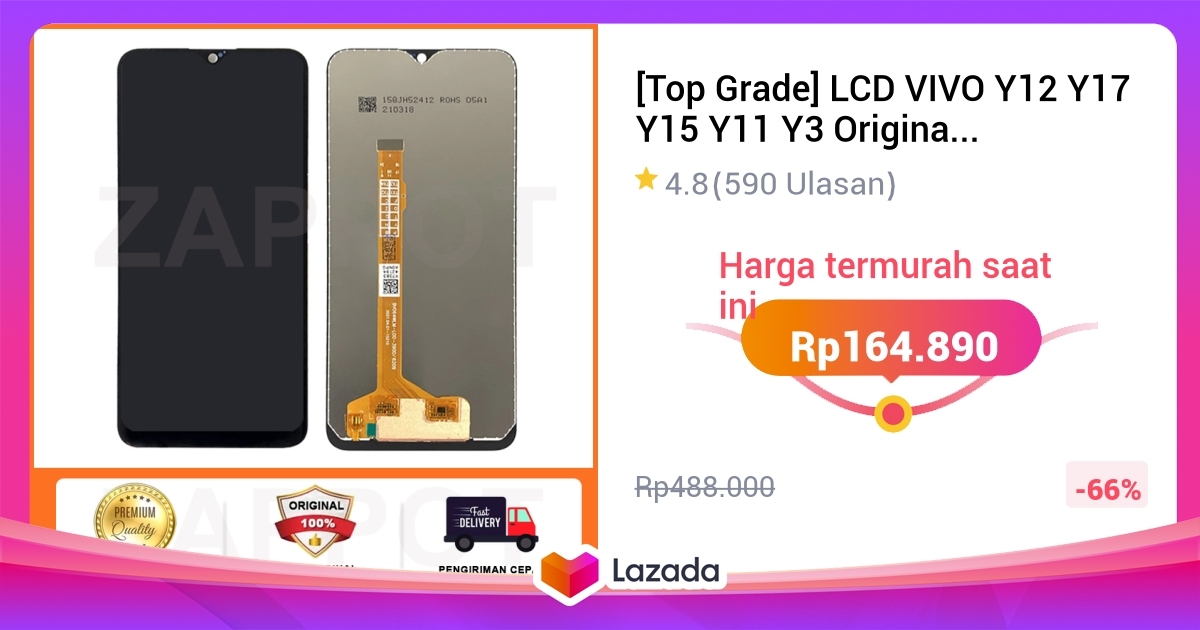 [Top Grade] LCD VIVO Y12 Y17 Y15 Y11 Y3 Original Fullset Touchscreen HD